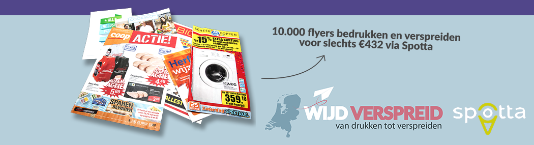 10.000 A5 flyers verspreiden via Spotta